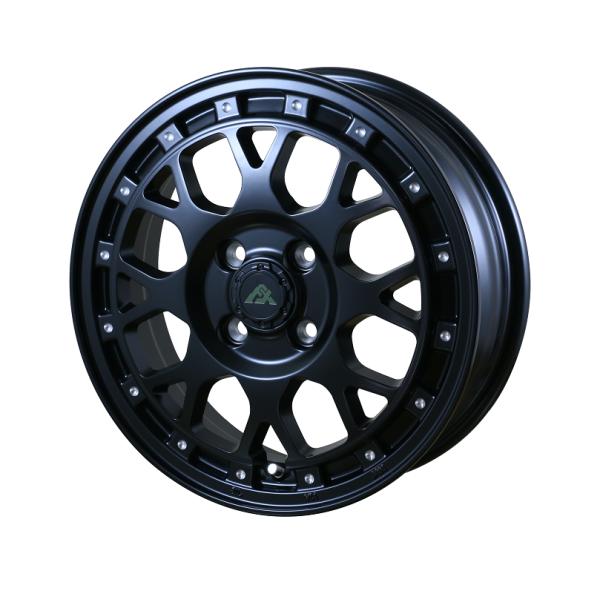 メーカー名：ドゥオール商品名：アルジェノン フェニーチェ クロス XC8サイズ：15インチ 5.0J +45 4-100カラ―：マットブラックミルド付属品：センターキャップ(オーナメント2色）、エアバルブ1本より全国一律送料無料。沖縄離島は...