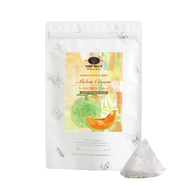 完熟メロンとクリームがとけ合う美味しさ♪高級メロンを食べているような濃厚な風味なのに、ノンシュガー・ノンカロリー！甘いだけでなくグリーンルイボスのさわやかな後味が心地良い、飲みやすさにもこだわったルイボスティーです。渋みが少なく、ノンカフェ...