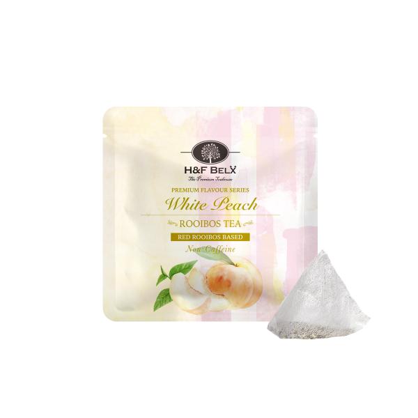 みずみずしい桃のフレーバーで幸せティータイム♪桃の風味だけでなくベースのピュアルイボスとのバランスにもこだわり、甘くジューシーな果汁感やさっぱりとした後味が口いっぱいに広がる華やかなフレーバーに仕上げました。ティーバッグを入れたまま時間が経...