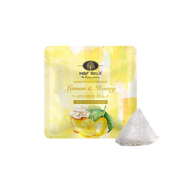 誰からも愛される王道の組み合わせレモンを丸ごと絞ったようなフレッシュな果汁感の中に、ほんのりとコクのあるはちみつの香り。ベースのグリーンルイボスがさわやかな風味をさらに引き立てます。冬はホットではちみつの甘さ、夏はアイスでレモンのさっぱり感...