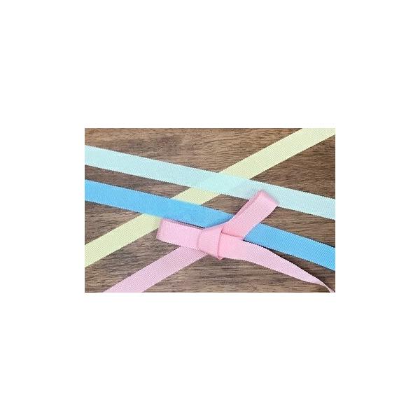 パステルカラーのポリエステルグログラン 【サイズ】 19mm巾 【色】 Col.11 ピンク / Col.42 イエローCol.60 ミント / Col.66 ブルー 【素材】 　 ポリエステル 100％ ※ご注意 お客様の画面上と実物では...