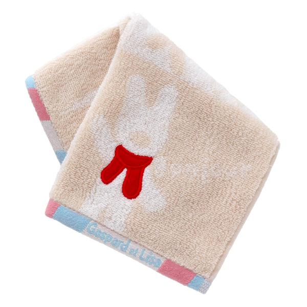 約25×25cm綿100％中国製約25×25cm本体：綿100％アップリケ生地：ポリエステル100％中国製パリの魅力をまとう、リサとガスパールのタオルハンカチ。「Bonjour」、「Merci」、「Salut」といったフランス語の挨拶二人が...