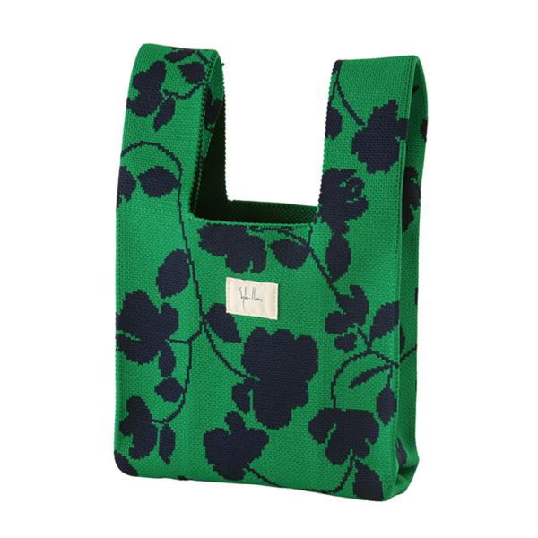 タテ約34cm（持ち手含む） ヨコ約20cm マチ約10cmポリエステル中国製Princesa（プリンセッサ・王女様）エレガントで伸びやかな、シビラらしいお花柄です。しっかりとした糸で編まれたニット素材のエコバックです。お財布や携帯。ペット...