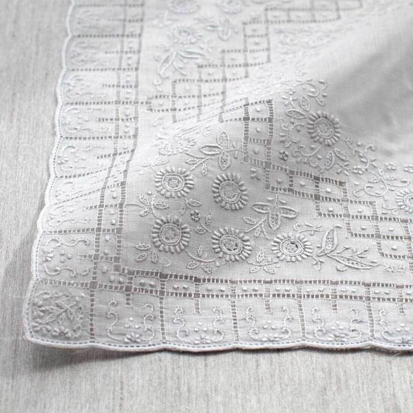汕頭手刺繍 ハンカチ 7201 | ブライダル 結婚式 フォーマル