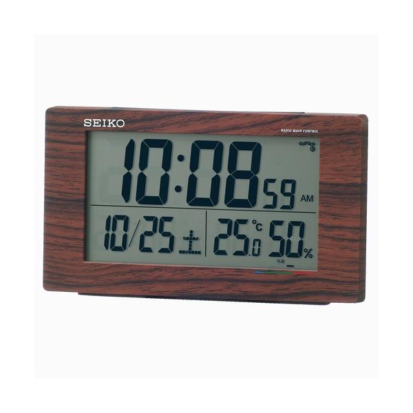 カラー：ウッド本体サイズ（約）：幅14.8×奥5.3×高8.5cm重量（約）:220g素材：[枠]プラスチック、[前面]ガラス付属品：取扱説明書、保証書、単3マンガン電池2本使用電源：単3アルカリ電池×2本保証期間：1年間