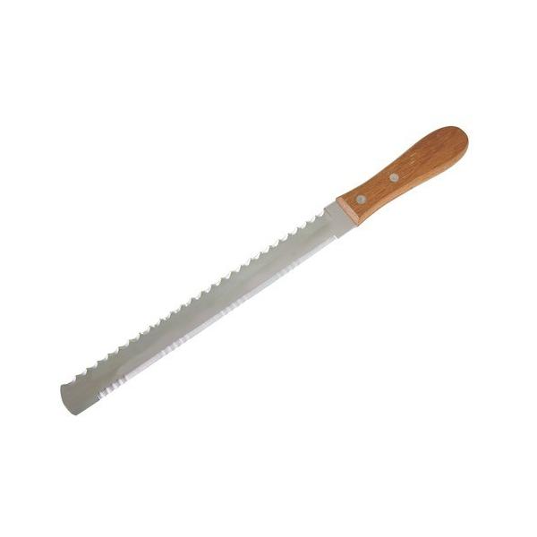 本体サイズ（約）：幅3×全長33.5cmパッケージサイズ（約）：幅7×奥2.5×全長38.7cm重量（約）：81g 食洗機対応：不可素材：［刃］ステンレス420J2、［ハンドル］天然木 原産国：日本