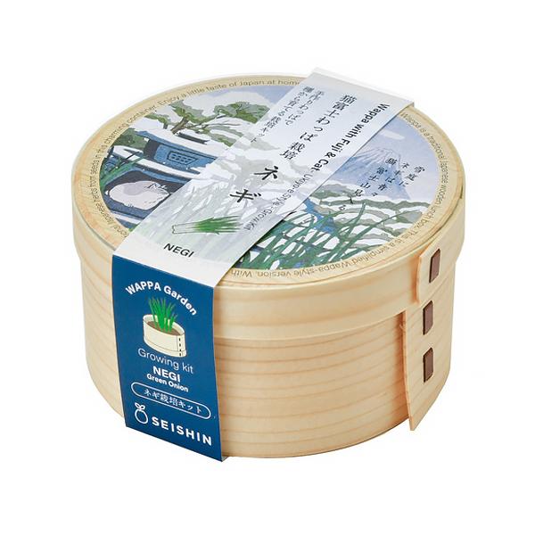 種類：ネギ本体サイズ（約）：幅8.5×奥8.5×高4.5cmセット内容：わっぱ、インナー、培養土、ビニール袋、種、取扱説明書