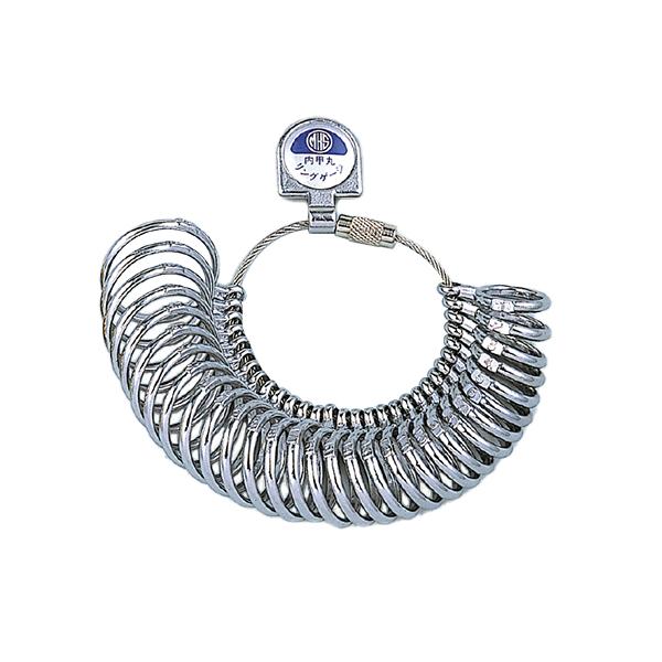 パッケージサイズ（約）：幅7.5×奥9×高2.5cm測定可能サイズ：1〜30号重量（約）：100g素材：亜鉛ダイキャスト、コバルトメッキ仕上