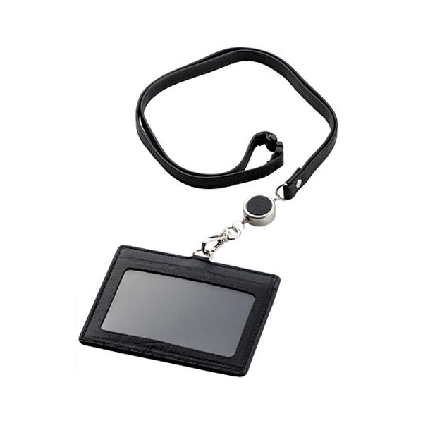 カラー：ブラック×ネイビー本体サイズ（約）：［パスケース］幅11×奥0.5×高8cm　［ストラップ］長80cm　：［リール］長40cm重量（約）：50gポケットの数：IDカード入れ×1、カード入れ×2素材：ヤク革付属品：リール付ストラップ×1