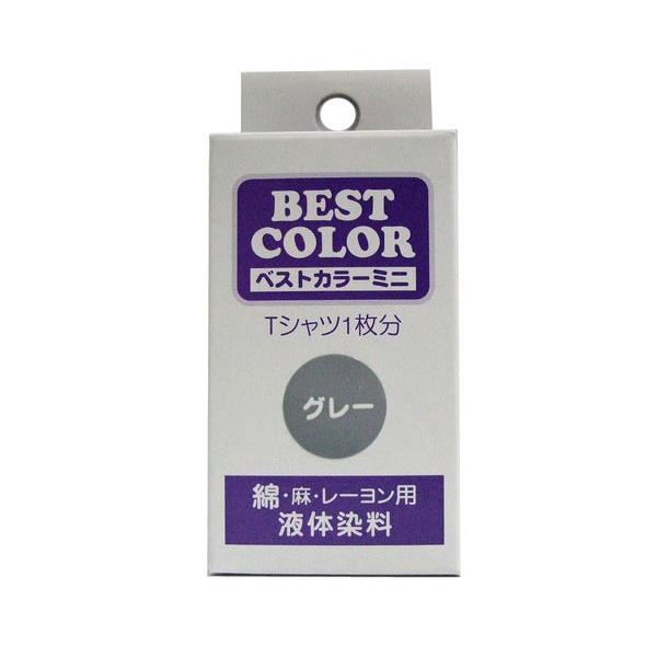 カラー：グレー内容量（約）：30mL染められる素材：綿、麻、レーヨン染められない素材：化学繊維、動物繊維1個あたりで染められる布の重さ（約）：125g（Tシャツ1枚分）定着剤：別売りのベストフィックスまたはベストフィックスミニ