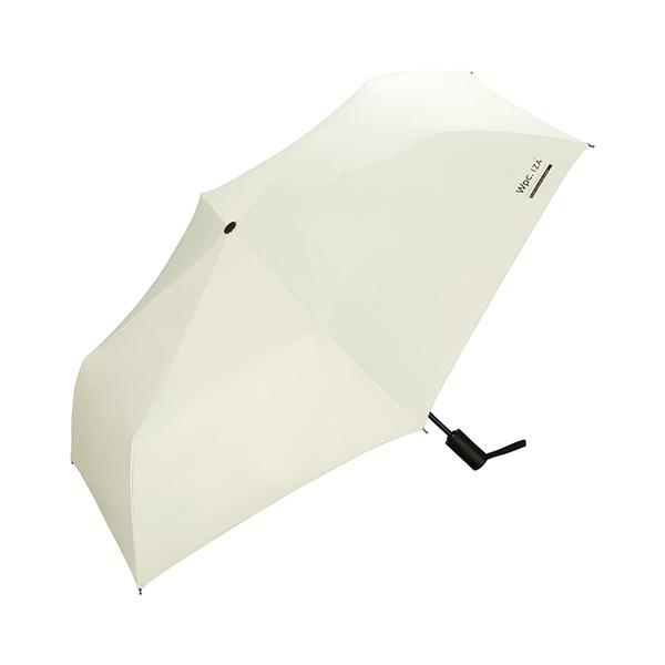 カラー：オフ本体サイズ（約）：［親骨］長54cm　［使用時］径98×長56cm　：［収納時］幅7×奥3×高28cm重量（約）：325g開閉種類：自動開閉素材：ポリエステル100％