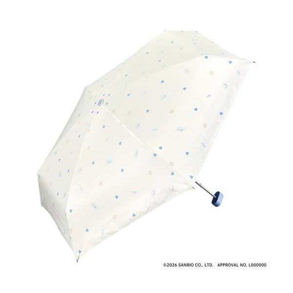 型番：801−SA030−102カラー：サックス（シナモロール）本体サイズ（約）：［親骨］50cm　［使用時］径90×長55cm　：［収納時］縦10×横21cm重量（約）：240g開閉種類：手開き式素材：［生地］ポリエステル100％