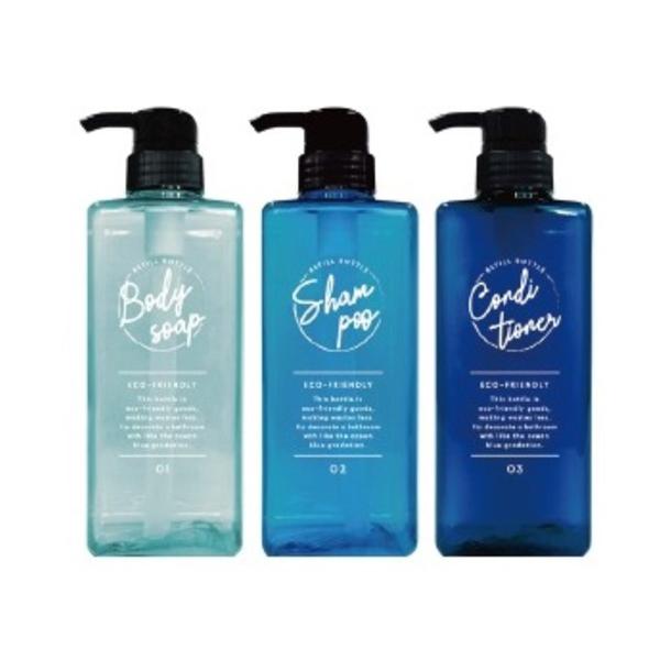 カラー：BREEZEソーダ本体サイズ（約）：幅65×奥65×高220mm素材：［本体］PET　［ポンプ］PP、PE容量（約）：600mL耐熱温度（約）：80度入数：3本（3色×各1本）