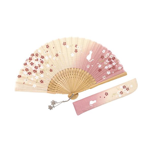 カラー：ピンク親骨サイズ（約）：長21cm素材：[扇面]綿　[扇骨]竹　[袋]綿付属品：扇袋原産国：中国