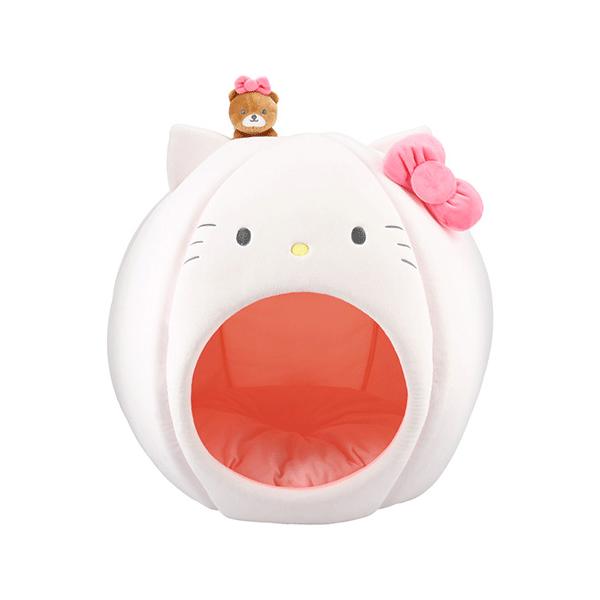 柄：ハローキティ本体サイズ（約）：幅47×奥42×高47cm　［開口部］幅22×高22cm