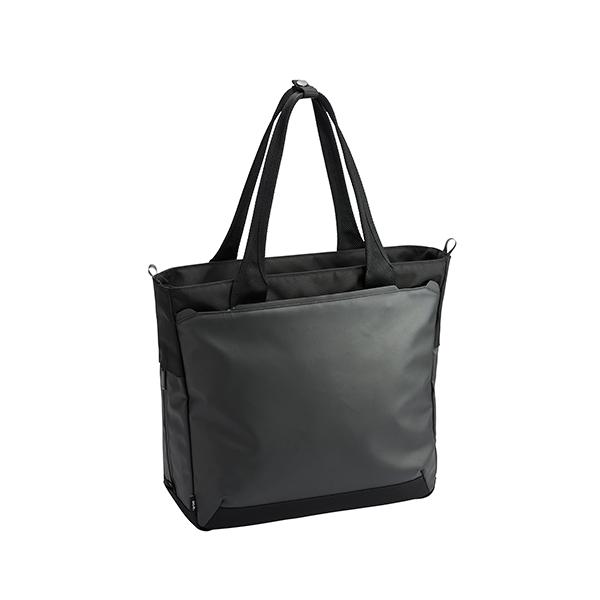 カラー：ブラックサイズ（約）：［本体］幅41×奥15×高35cm　［PC収納部］幅33×奥2.5×高24cm素材：ポリエステル（耐摩耗PU加工）