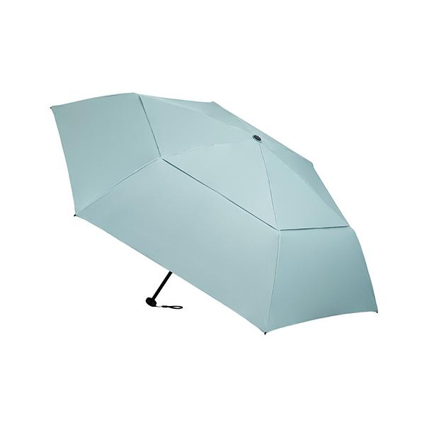 カラー：ミントグリーン本体サイズ（約）：［親骨］55cm　［収納時］全長25cmパッケージサイズ（約）：［使用時］径97×長55cm重量（約）：170ｇ親骨数：6本素材：ポリエステル100％