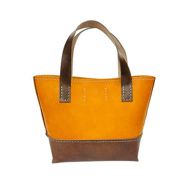 種類：ミニミニトートバッグ（チョコ・イエロー）本体サイズ（約）：［完成時］幅180×高170×マチ80mm製作時間（約）：300分