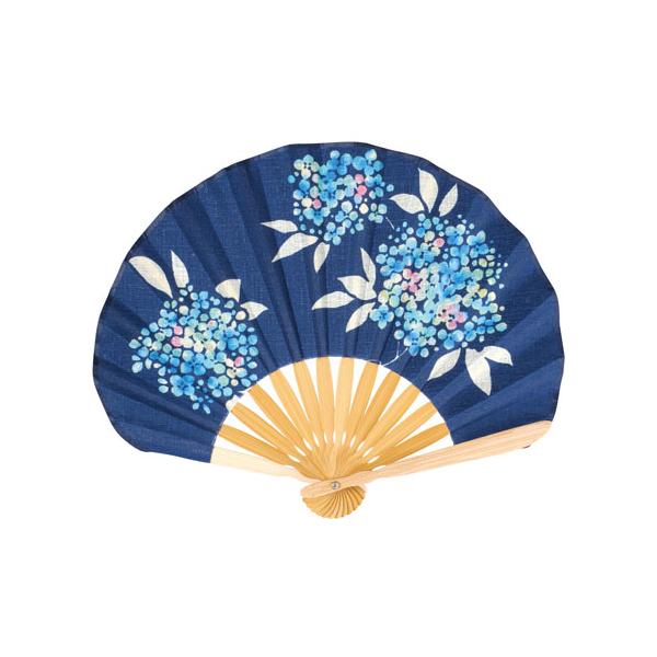 柄：あじさい　青親骨（約）：長21cm素材：綿100％原産国：中国