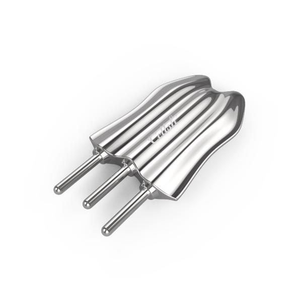 本体サイズ（約）：縦9.4×横4.7×厚1cm重量（約）：105g素材：［本体］亜鉛合金　［先端／バネ部］ステンレス