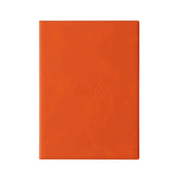 カラー：オレンジ本体サイズ（約）：縦220×横158×厚15mm素材：［カバー］PVC　［メモ］紙付属品：ブロックロディアNo16×1冊