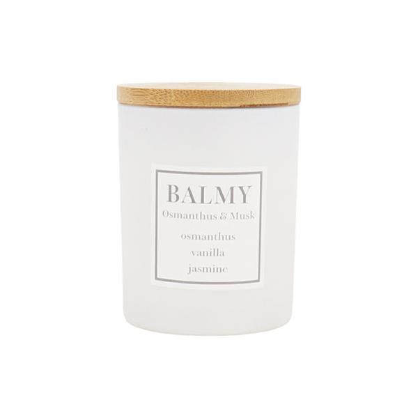 香り：秋を彩るキンモクセイの香り本体サイズ（約）：幅7×奥7×高9cm重量（約）：130g素材：［本体］大豆、食物性油、香料　［容器］ガラス　［蓋］バンブー　［灯芯］木