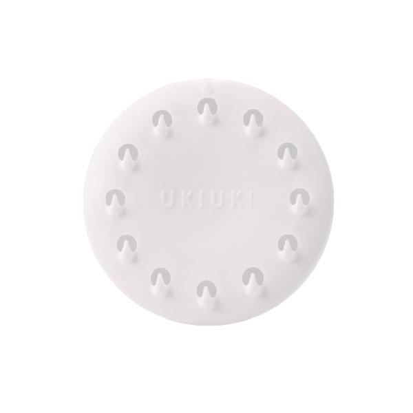 カラー：ホワイト本体サイズ（約）：［本体］径5.5×奥3.4cm　［吸盤］径4cm  素材：［本体］ポリプロピレン、［吸盤］塩化ビニル樹脂付属品：吸盤補助シール