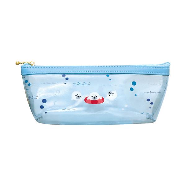 柄：ゴマフアザラシ本体サイズ（約）：幅200×奥60×高70mm素材：PVC、合皮