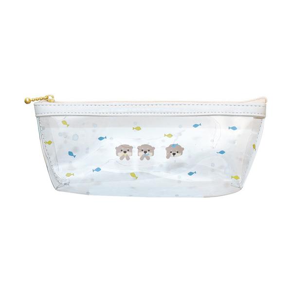 柄：コツメカワウソ本体サイズ（約）：幅200×奥60×高70mm素材：PVC、合皮