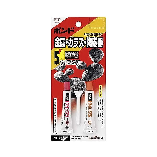 カラー：淡色透明内容量（約）：15gセット（A剤7.5g、B剤7.5g）成分：［A剤（主剤）］エポキシ樹脂（100％）　：［B剤（硬化剤）］ポリチオール（100％）