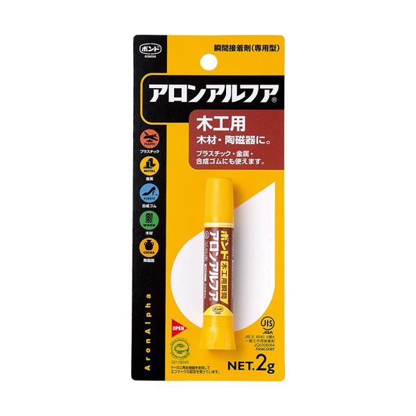 パッケージサイズ（約）：幅84×奥23×高190mm重量・容量（約）：2g素材：シアノアクリレート系原産国：日本