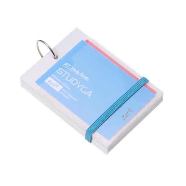 カラー：ブルー本体サイズ（約）：縦76×横105mm罫内容：3mm方眼、6mm罫線素材：PP、紙、鉄枚数：50枚付属品：暗記用赤シート