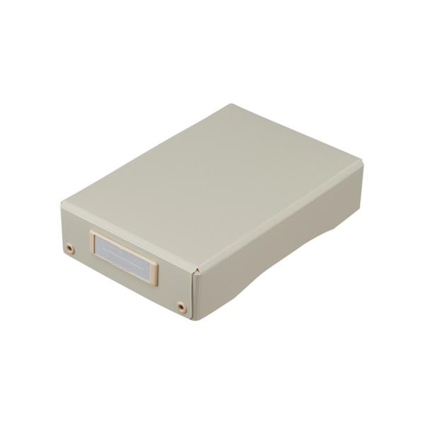 カラー：ベージュ本体サイズ（約）：幅170×奥253×高56mm  素材：［本体］ポリプロピレン（生地厚1.0mm）　［ハトメ鋲］ポリカーボネート　：［見出し］ABS樹脂　［見出しセル］PET　［見出し紙］上質紙