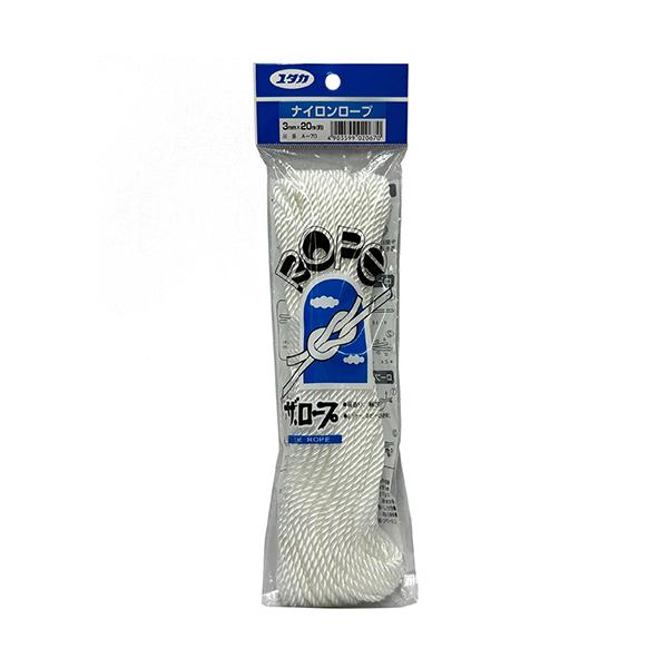 本体サイズ（約）：線径3mm×長20mパッケージサイズ（約）：幅80×奥30×高270mm素材：ナイロン先端加工：テープ止め