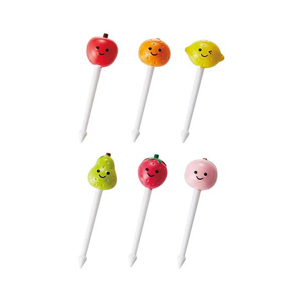 パッケージサイズ（約）：縦120×横100×厚16mm重量（約）：15g素材：ABS入数：6本（6柄×各1個）