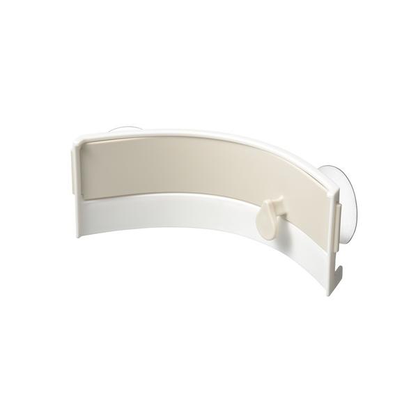 カラー：グレー本体サイズ（約）：幅18.2×奥6.3×高7cm  素材：［本体］ポリプロピレン・ポリエチレン　：［吸盤］塩化ビニル　［補助パーツ］ポリプロピレン  原産国：日本