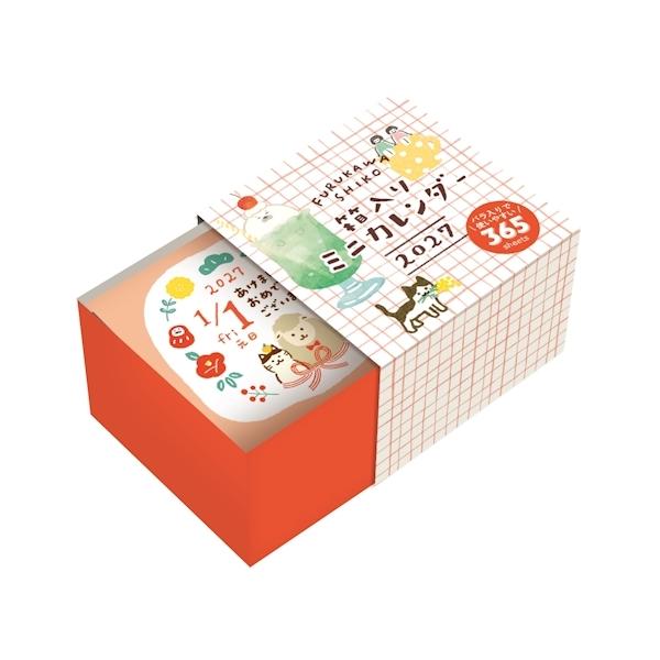 柄：furukawaサイズ（約）：［カレンダー］縦45×横45mm　［箱］縦51×横51×厚25mm枚数：365枚