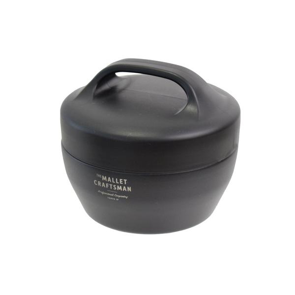 カラー：ブラック本体サイズ（約）：径14×高12.3cm容量（約）：620mL（［保温ジャー］370mL＋「おかず容器」250mL）　電子レンジ対応：おかず容器のみ可食洗機対応：不可素材：ステンレス鋼、ポリプロピレン、シリコーンゴム付属品：仕切り