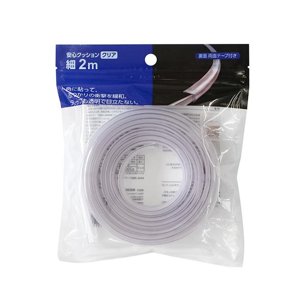 カラー：クリアサイズ（約）：［本体］幅28mm×長2m巻　［クッション厚］4mm素材：PVC、アクリル系粘着剤