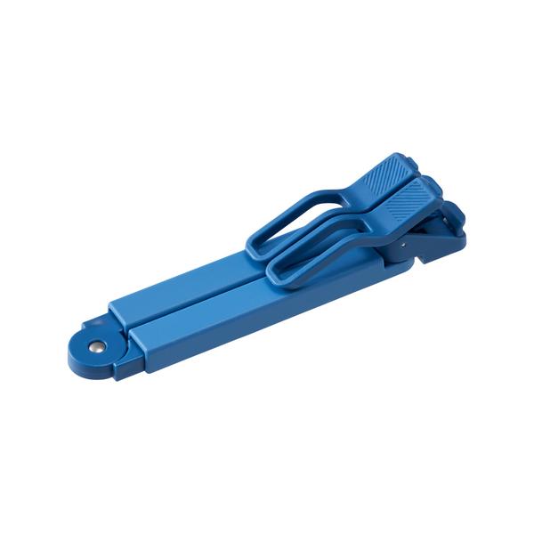 カラー：青サイズ（約）：［本体］幅160×奥33×高31mm　［使用時］幅439×奥27×高31mm　：［クリップ間対応幅］224〜364mm　［クリップ最大開口幅］31mm重量（約）：60g素材：POM、ABS