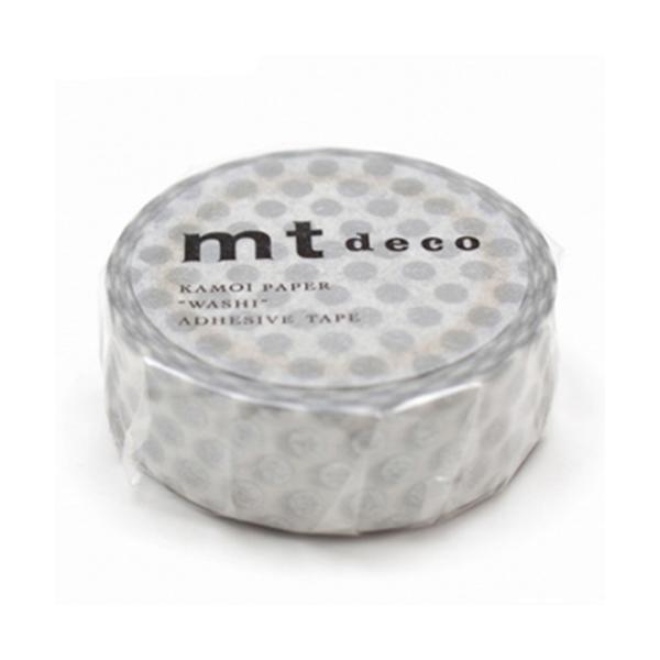 カラー：ドット／銀本体サイズ（約）：幅15mm×長7m巻素材：和紙、アクリル系粘着剤