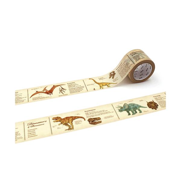 柄：図鑑・恐竜本体サイズ（約）：幅30mm×長7m素材：和紙、アクリル系粘着剤