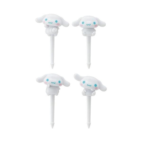 柄：シナモロール本体サイズ（約）：15×15×45mm入数：4種類×各1本耐熱温度（約）：80度電子レンジ対応：不可食洗機対応：不可素材：ABS樹脂