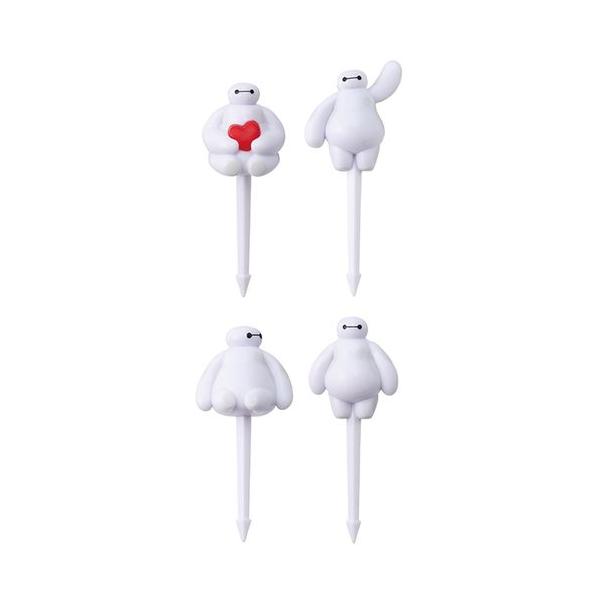 柄・ベイマックス本体サイズ（約）：15×15×45mm入数：4種類×各1本耐熱温度（約）：80度電子レンジ対応：不可食洗機対応：不可素材：ABS樹脂