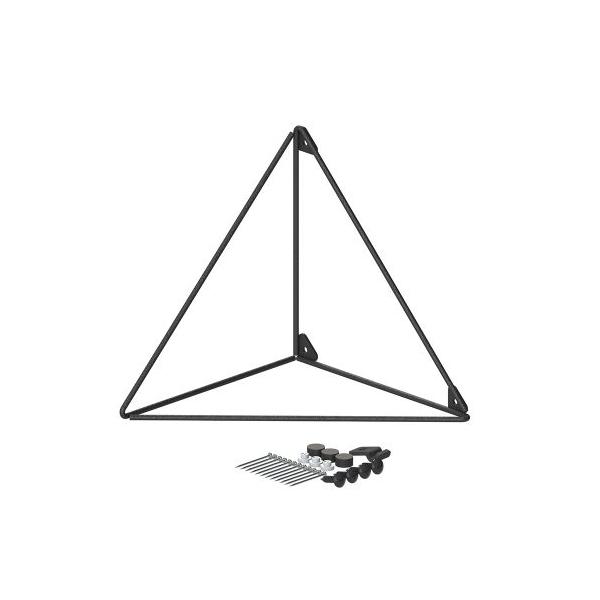 カラー：マットブラック本体サイズ（約）：幅19×奥19×高19cm重量（約）：0.14kg素材：［本体/固定金具］鉄、エポキシ樹脂　［樹脂部分］ABS樹脂、EVA樹脂　：［ピン］ステンレス　［ねじ類］鉄、メッキ付属品：棚固定金具1個、固定ね...