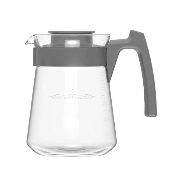 サイズ（約）：［本体］幅15.6×奥10.8×高15cm　：［口径］9.2cm容量（約）：600mL（2〜5杯用）素材：［本体］耐熱ガラス　［ハンドルバンド／フタ］ポリプロピレン　：［ブッシング］シリコーンゴム