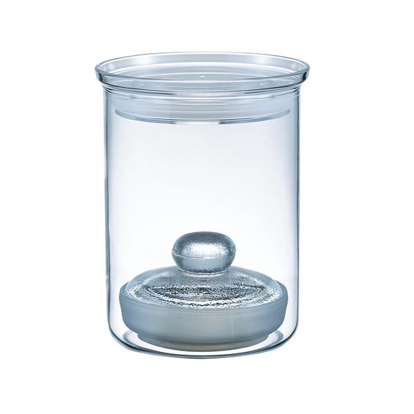本体サイズ（約）：幅102×奥102×高135mm 容量（約）：［満水］800mL素材：［本体］耐熱ガラス　［フタ］AS樹脂　：［フタパッキン／重石カバー］シリコーンゴム　［重石］ホウケイ酸ガラス