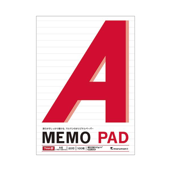 本体サイズ（約）：縦148×横105×厚9mm重量（約）：102g入数：100枚罫内容：7mm罫