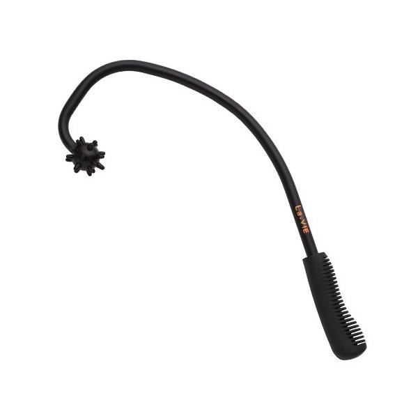 本体サイズ（約）：幅17×厚4.5×長43cmパッケージサイズ（約）：幅17×奥3×高45cm重量（約）：255g素材：[指圧玉]合成ゴム　[アーム]スチール　[グリップ]ポリウレタン