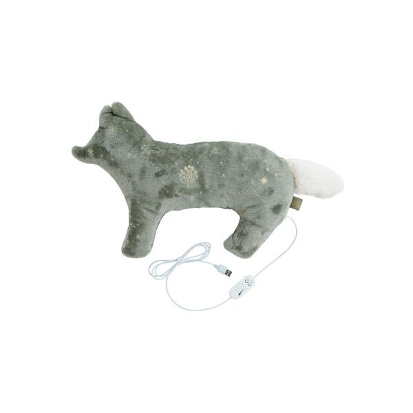 デザイン：キツネ本体サイズ（約）：幅320×奥560×高70mm素材：［本体］ポリエステル　［USBシート］不織布、炭素繊維フィルム